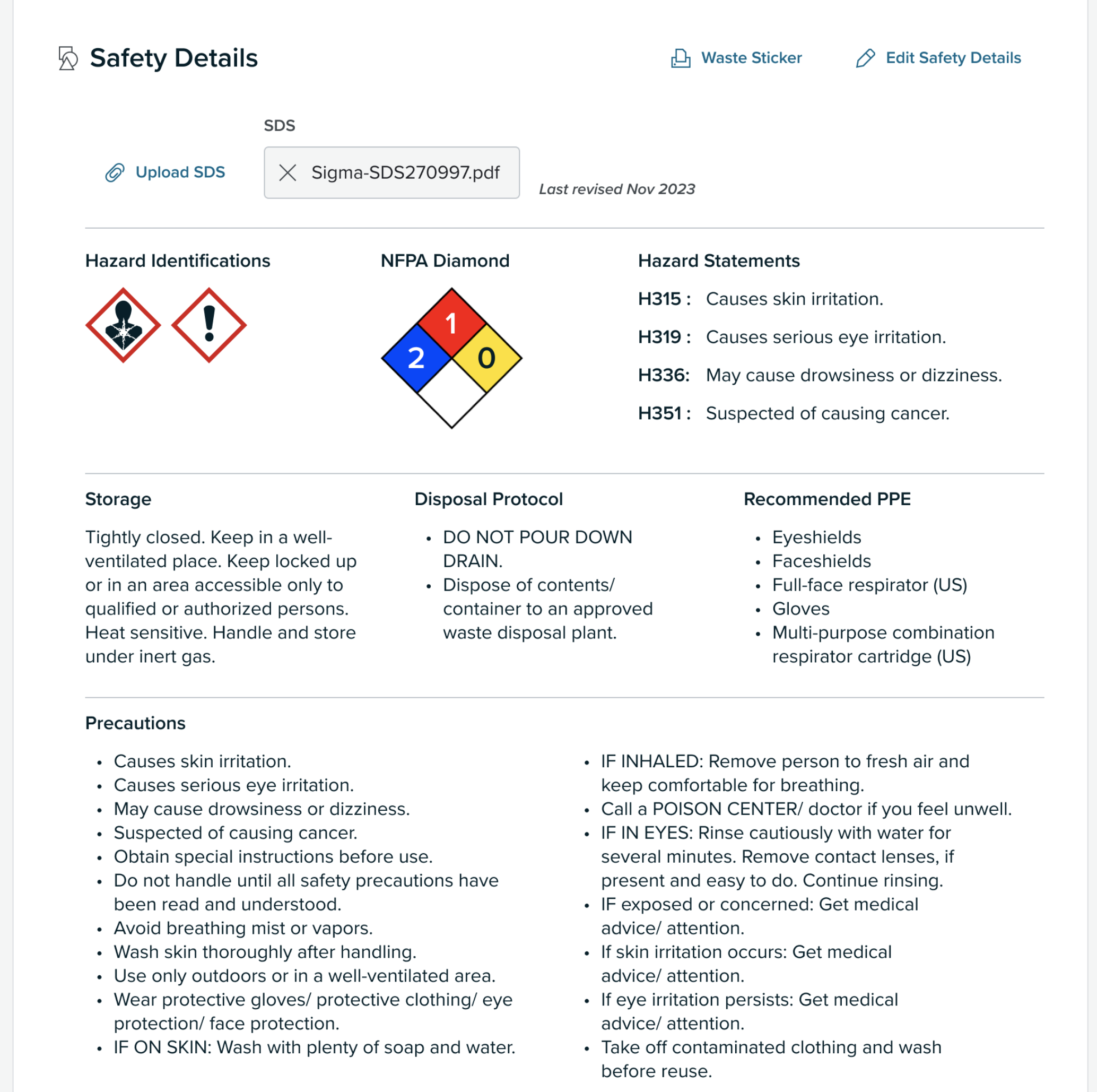 Effortless SDS Management with Quartzy